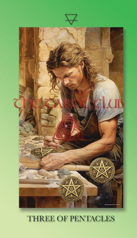 Three of Pentacles - The Tarot Club
